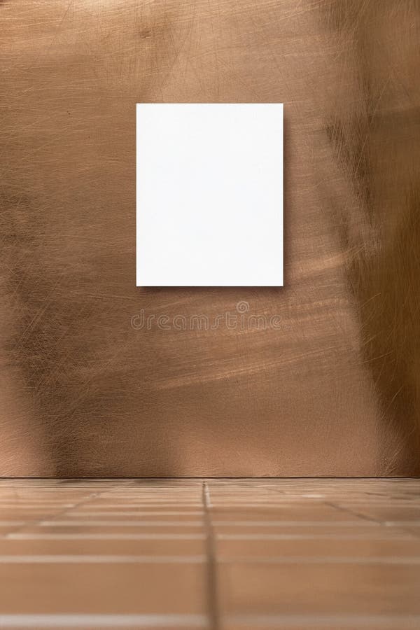 Generated Image Blank White Paper or Picture on the Wall in the Empty ...
