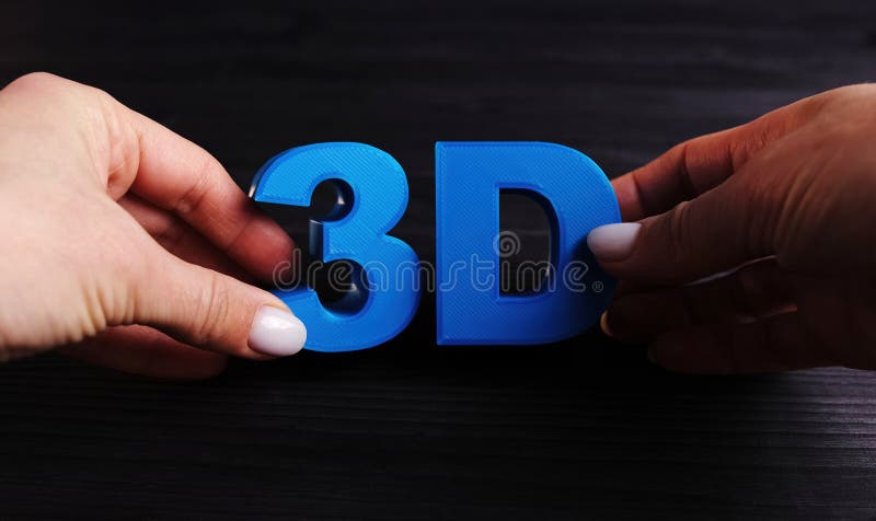 3D Three-Dimensional Letters Printed with 3D Printer Stock Photo ...