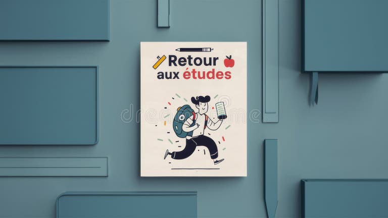 A Book Cover with a Man Running and Writing on it, AI Stock Photo ...