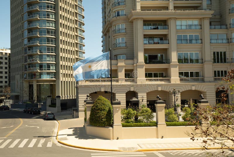 Flag is Flying in Front of a Building. Editorial Photo - Image of ...