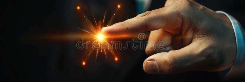 Businessman Hand Pressing Start Button Closeup, Finger Push Powerbutton ...