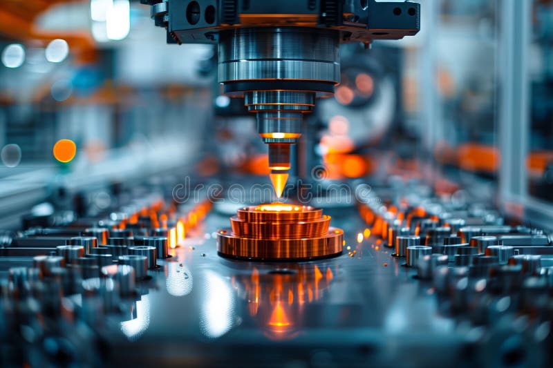 CNC Milling Machine at Work AI Generated Stock Illustration ...