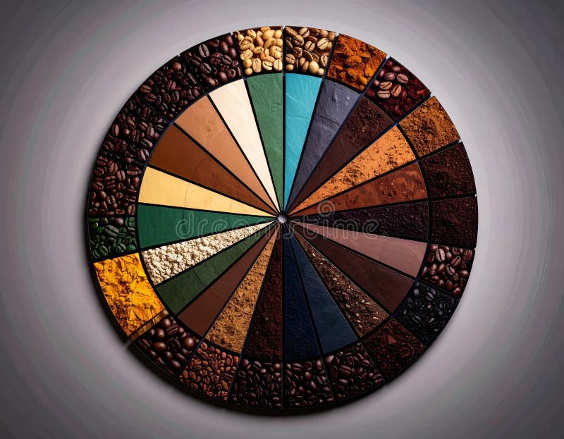 Generated Image.Coffee Flavor Wheel. Stock Image - Image of window ...