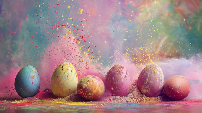 Colorful Easter Eggs stock image. Image of spring, glitter - 310786359