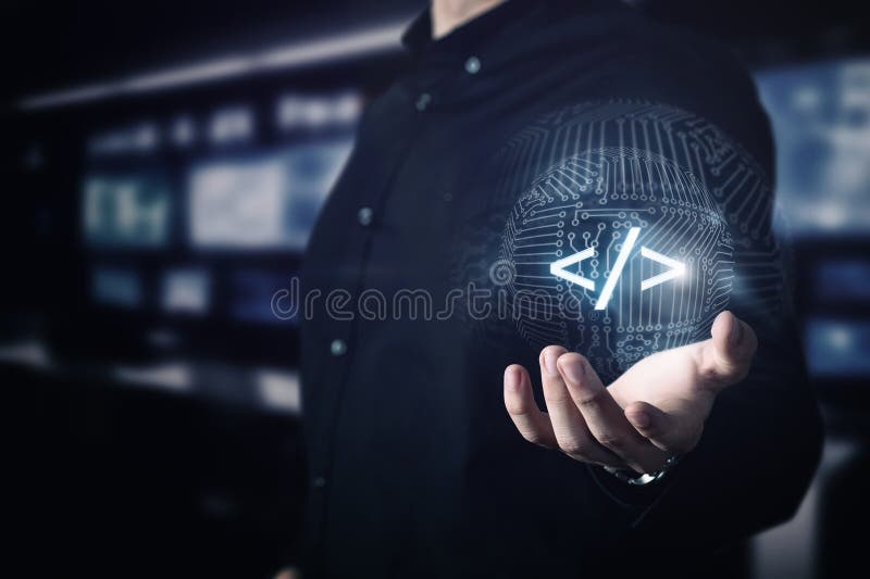 The Concept of Programming and Program Testing. Stock Image - Image of ...