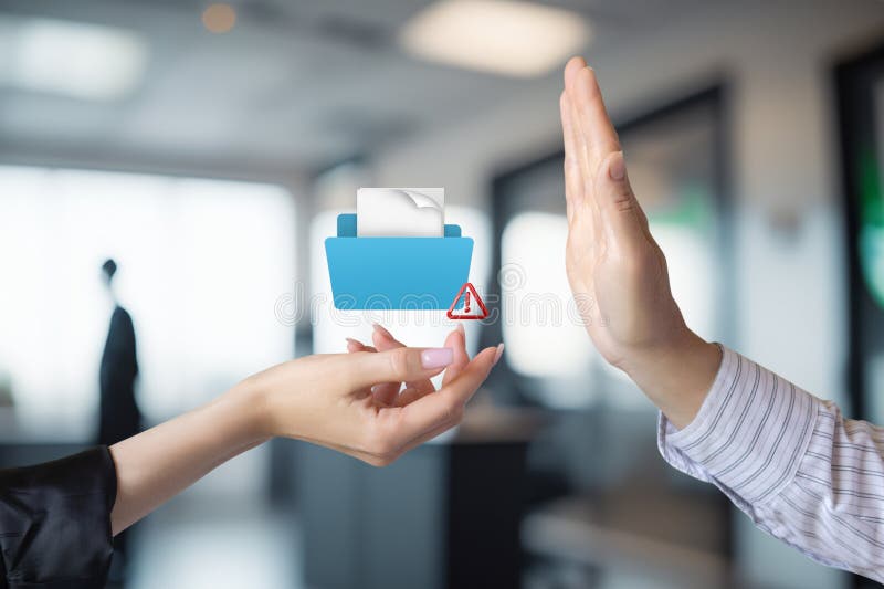 Concept of Prohibiting Documents with Electronic Errors, Stock Image ...