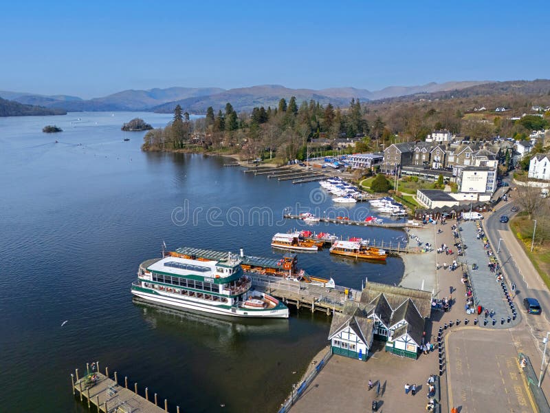 Ferry on Lake Windermere, Lake District, United Kingdom. Editorial ...