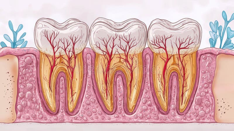 Diagram Educates Viewers about Anatomy Tooth Showcasing Various Layers ...