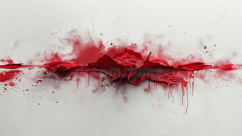 A Digital Painting of Red Blood Splatter, Isolated for Compositing in ...