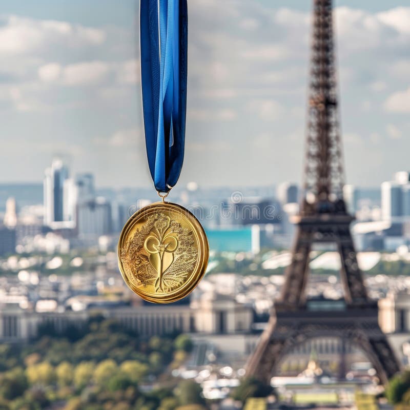 A Display of Medals with Intricate Designs, Set Against a Panoramic ...