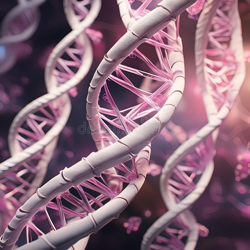 Generated Image of a Double Helix DNA Model. Stock Illustration ...