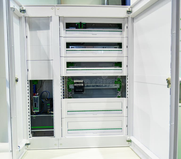 888 Electrical Wiring Cable Distribution Board Control Panel Stock ...