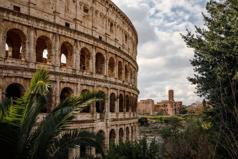 Famous Arches on the Roman Colosseum Facade Stock Photo - Image of arch ...