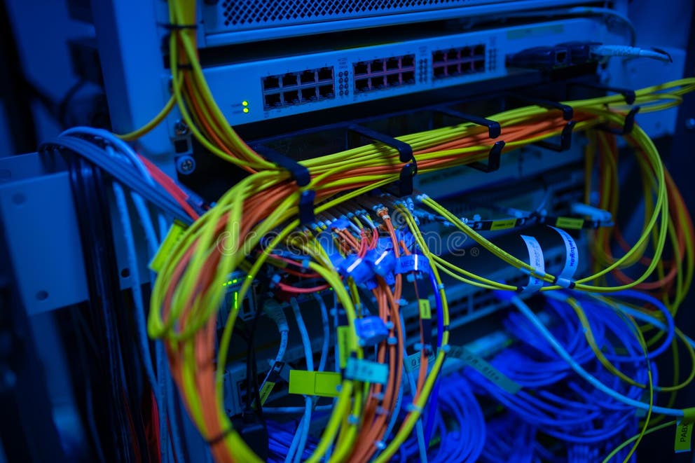 A Mesmerizing Visualization of Fiber Optic Cables Connecting Stock ...