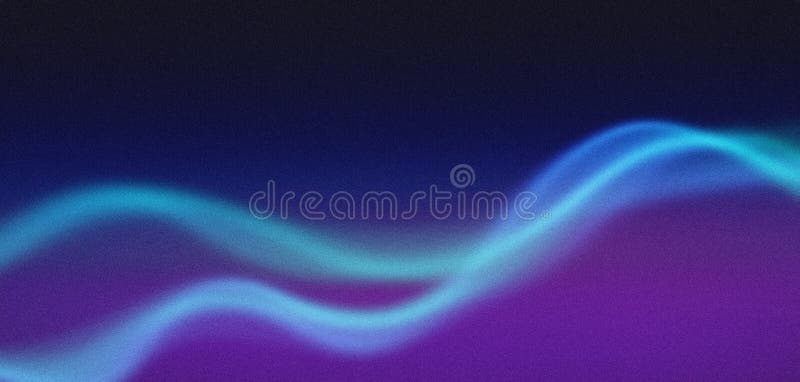 Abstract Blue Light Trails are Flowing on a Grainy Texture Background ...
