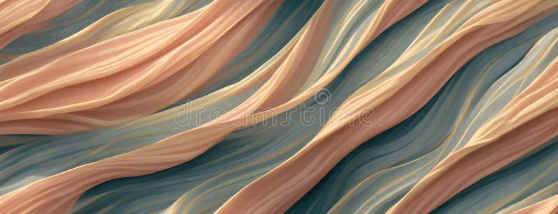 Flowing Abstract Textures in Soft Hues of Peach and Blue Create a ...