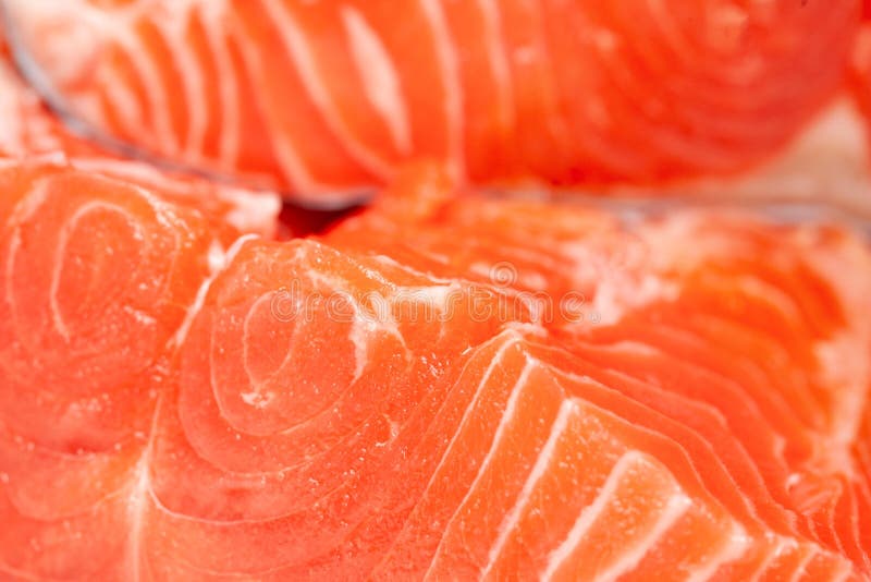 Fresh Salmon. Texture of Fresh Salmon Fillet Close-up Stock Image ...