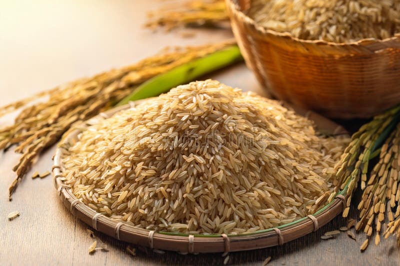 Generated Image Freshly Harvested Rice Stock Photo - Image of basmati ...