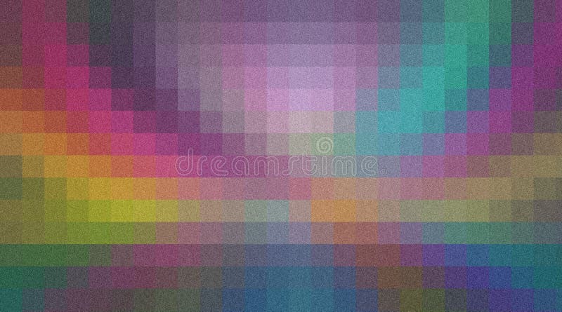 Grainy Overlay Enhancing Colorful Pixelated Abstract Background ...