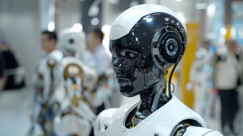 Humanoid Robot Integration in Society Stock Photo - Image of progress ...