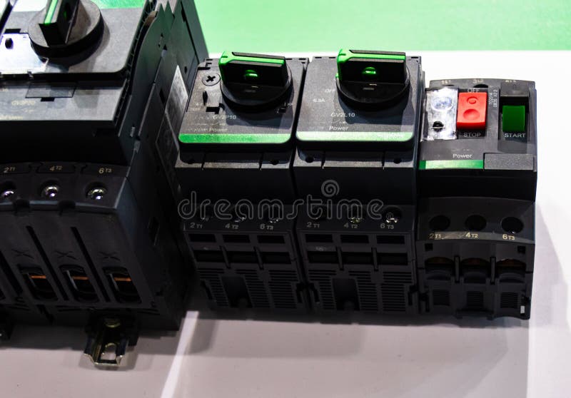 Industrial Motor Control Components. Stock Photo - Image of system ...