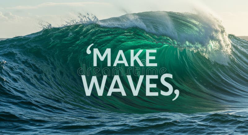 Inspiring Ocean Wave Symbolizing Strength Power Resilience Change and ...