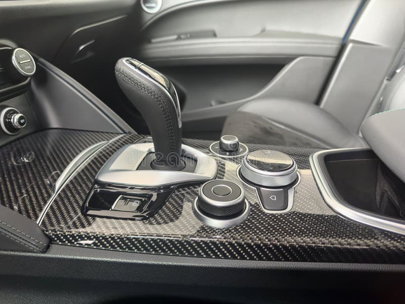 Interior Close Up Inside Luxury Car Car Driver Seats, Buttons Dashboard ...