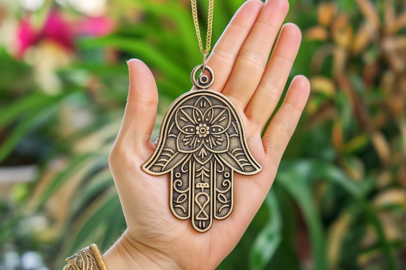 Intricate Hamsa amulet stock image. Image of amulet - 346183437