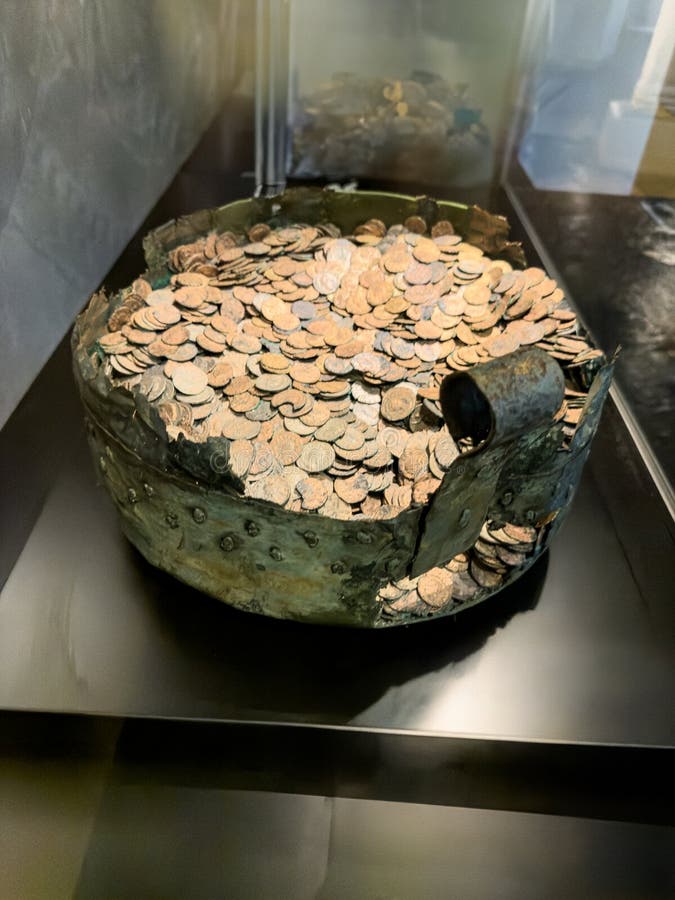 Roman Coin Hoard Preserved in Corroded Bronze Container from Hispania ...
