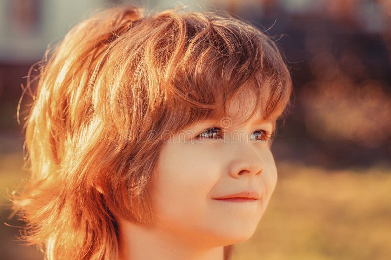 Little Boy Walks on Outdoors, Spring Weather, Sun is Shining, Child ...