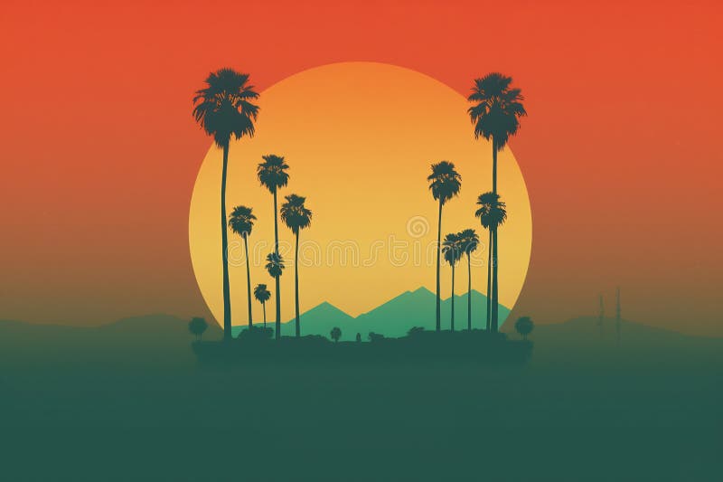 Los Angeles Urban Landscape. Pattern with Houses Stock Photo - Image of ...