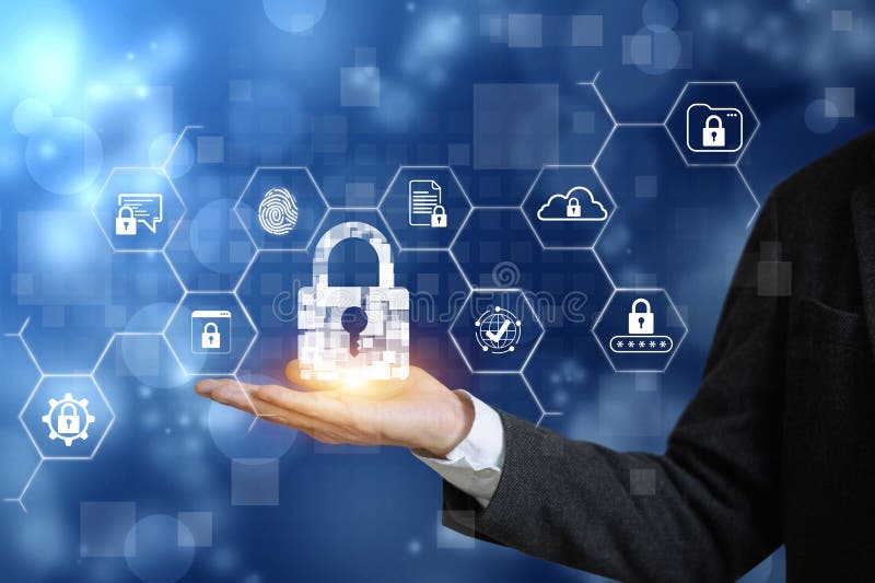 252 Man Holding Blue Screen Lock Symbol Stock Photos - Free & Royalty ...