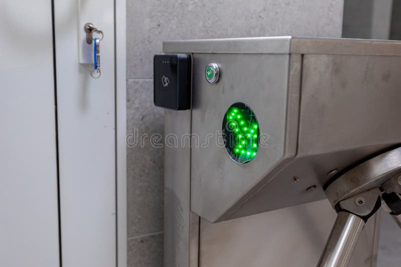 Secure Turnstile Featuring a Green Indicator Light for Enhanced User ...