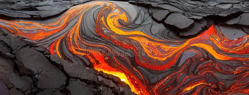 Molten Lava Swirls Create a Mesmerizing Natural Abstract. the Earth S ...