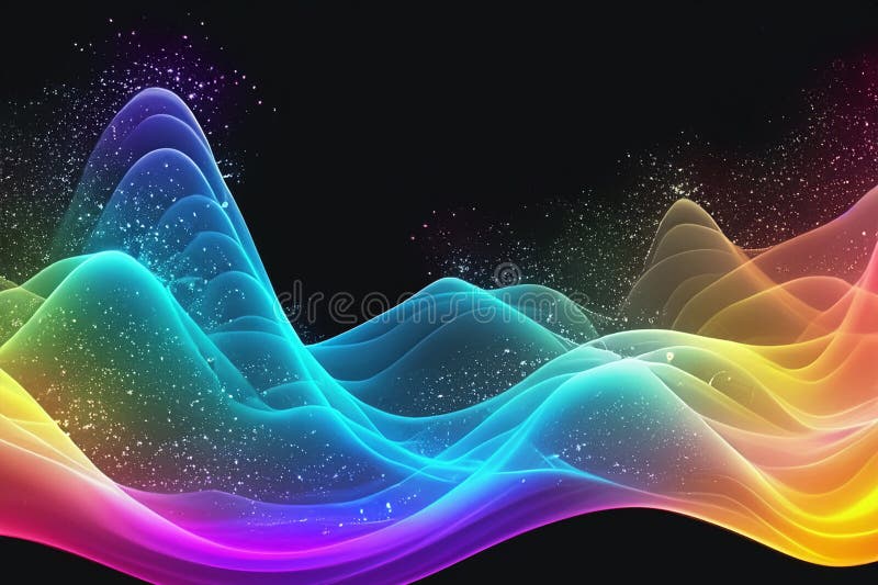 Cosmic Waves Ai Image stock illustration. Illustration of effect ...