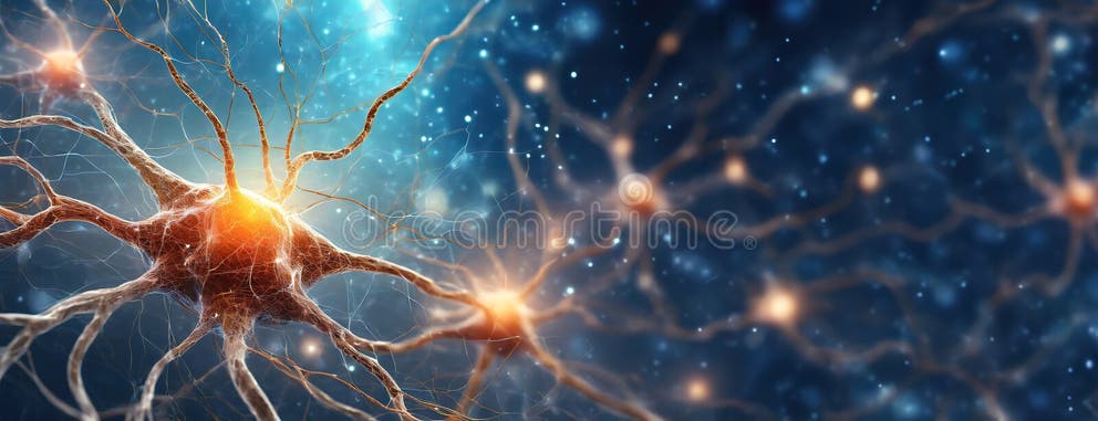 Neural Network Visualization Illustrates a Bright Neuron Firing in a ...