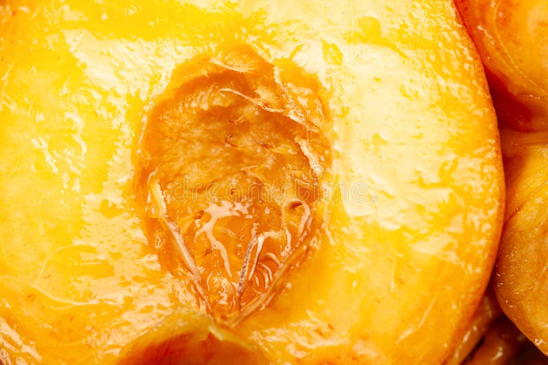 Peach Texture. Pulp of a Ripe Peach. Selective Focus Stock Image ...