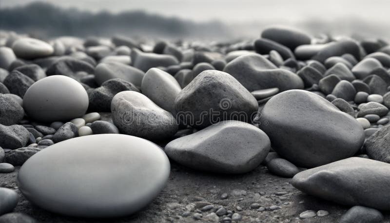 A pile of big grey rocks stock illustration. Illustration of pebble ...