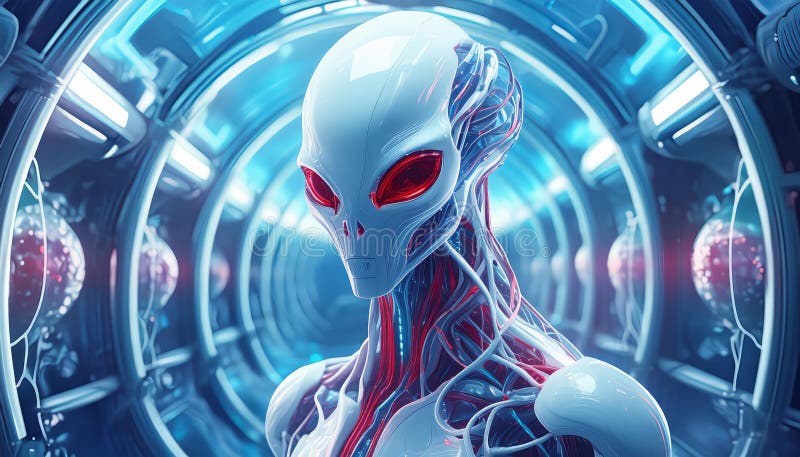 Generated Image of a Portrait of an Extra Terrestrial Alien Inside a ...