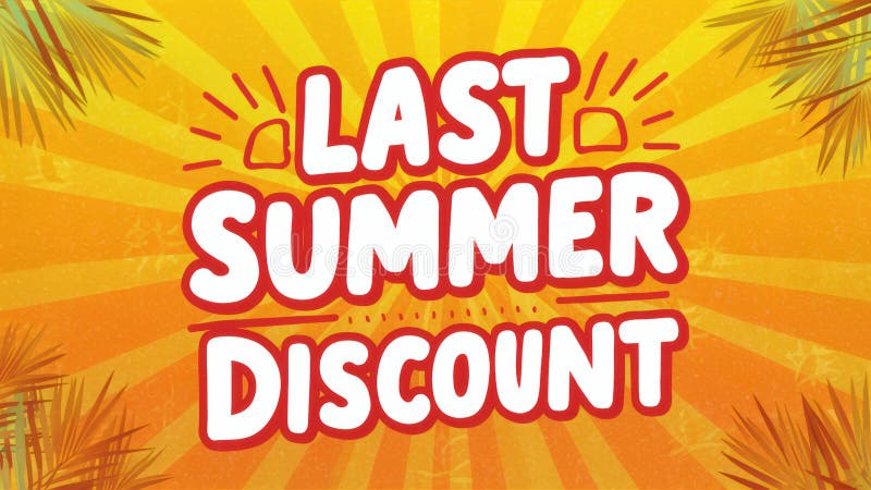 A Poster with the Words Last Summer Discount on it, AI Stock Image ...