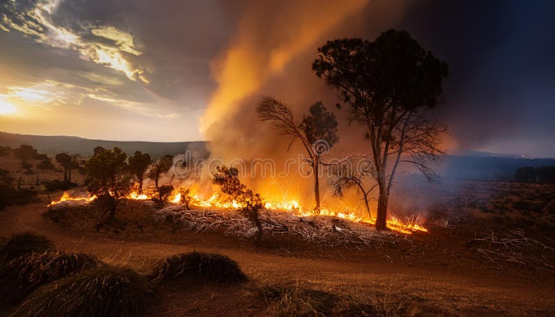 Powerful Lightning Bolt Strikes Ground, Igniting Raging Wildfire in ...