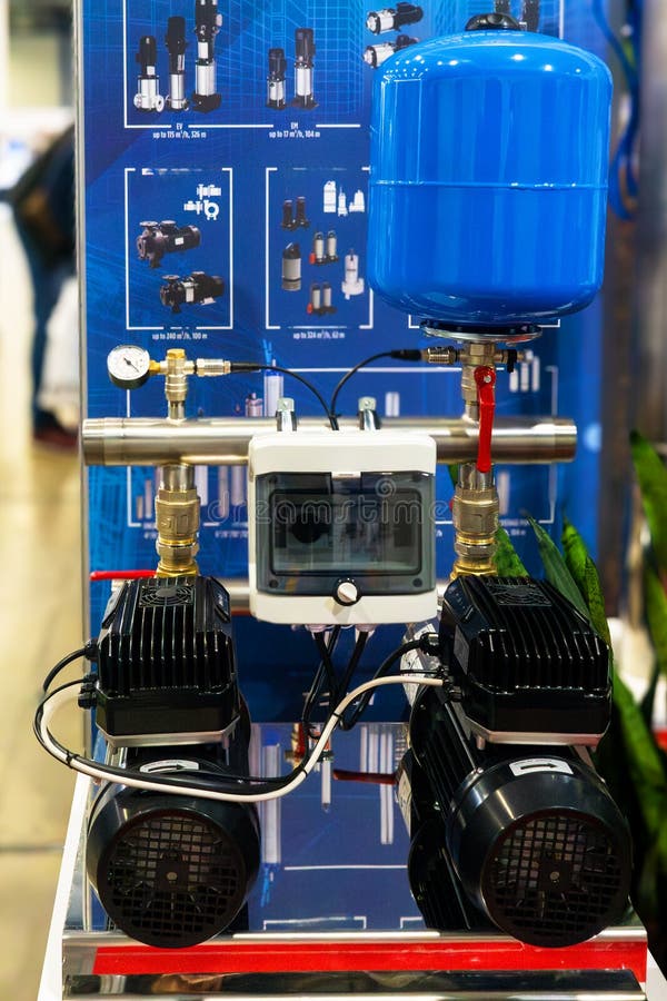 Pump System for Pumping Water with an Expansion Tank Stock Photo ...