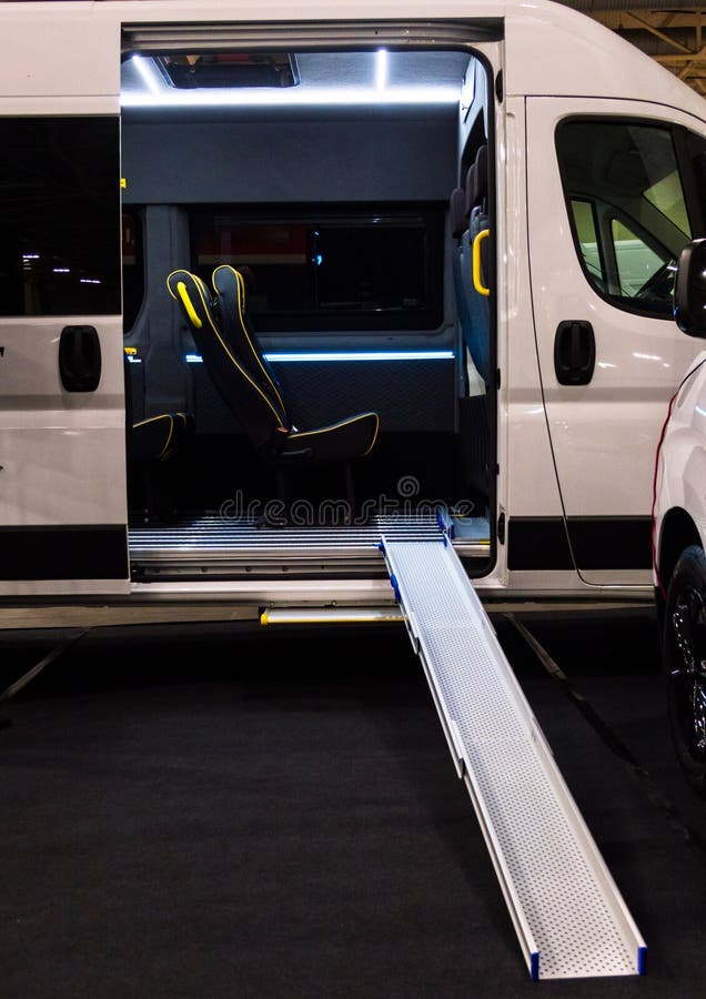 Rail for Wheelchair Access in Inclusive Transport Stock Image - Image ...