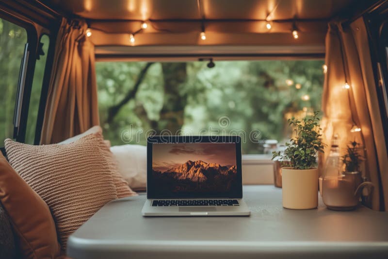 Laptop Left Unattended in Cozy Motorhome from Quiet Getaway Location ...
