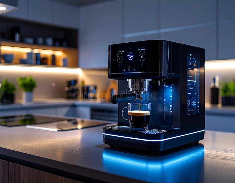 Generated Image.a Sleek, Modern Espresso Machine Sits on a Kitchen ...