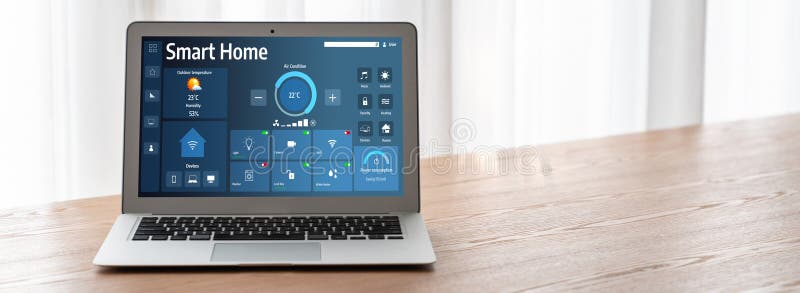 Smart Home Technology, Centric Remote Control System Digital Dashboard Snugly Stock Image ...