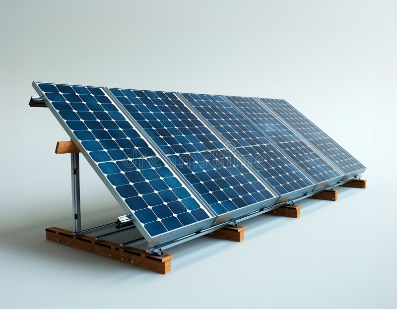 Solar Panel on White Background Ecology and Save Nature Concept Stock ...