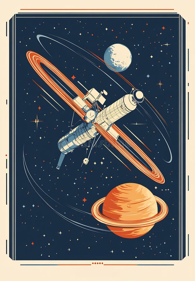 Colorful Planet Planetary Rings Orbiting Outer Space Stock Photos ...