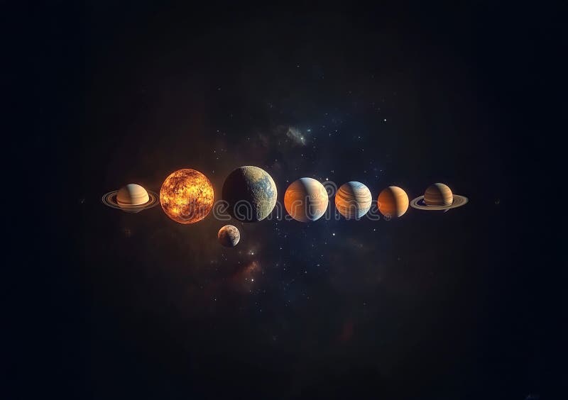 Cosmic Alignment of Planets Including Venus, Mars, Jupiter, Saturn, and ...