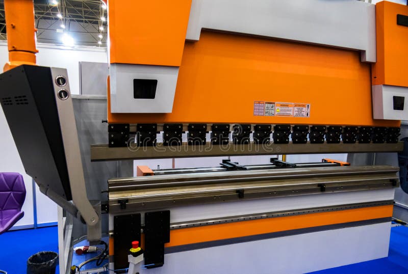 A Substantial Industrial Press Brake, Predominantly Painted in a ...